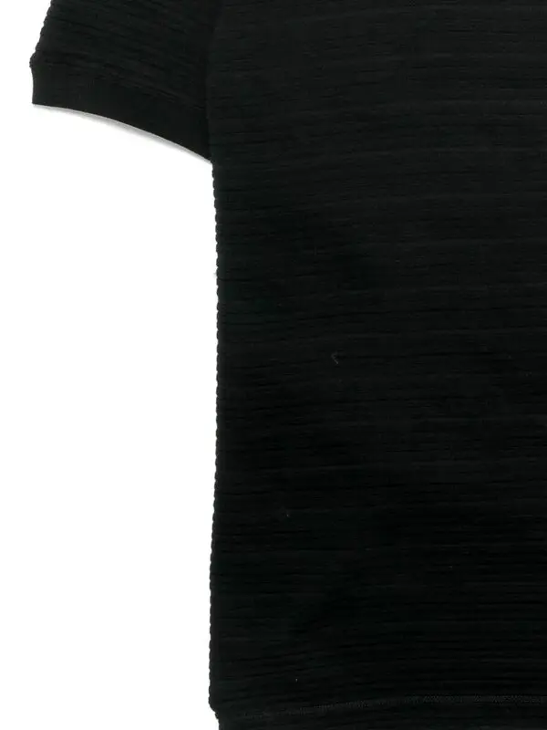 Giorgio Armani Striped Wool T-shirt - Black