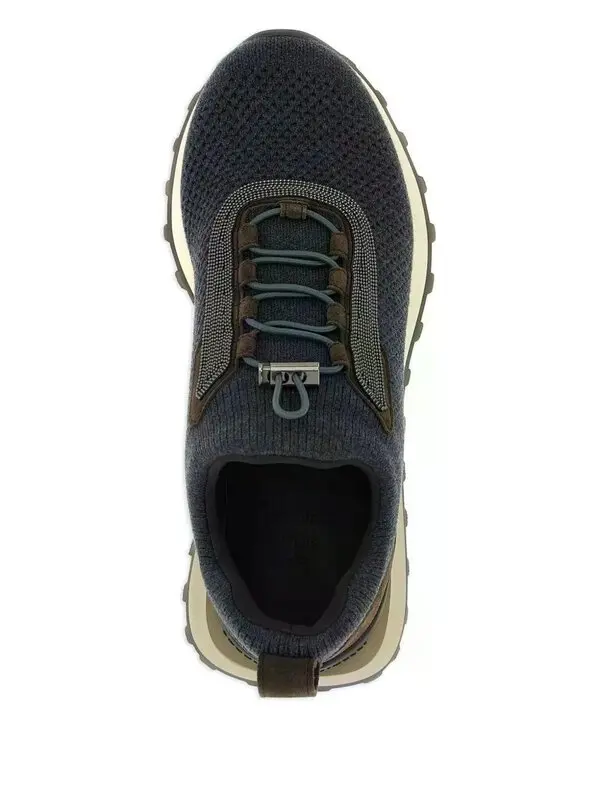 Brunello Cucinelli Knitted Suede Sneakers