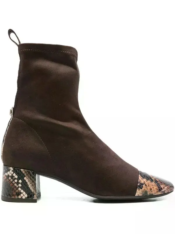 PEDRO MIRALLES 50mm Snakeskin-panel Sock Boots