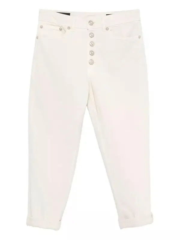 DONDUP Button-fly Cropped Jeans - Neutrals