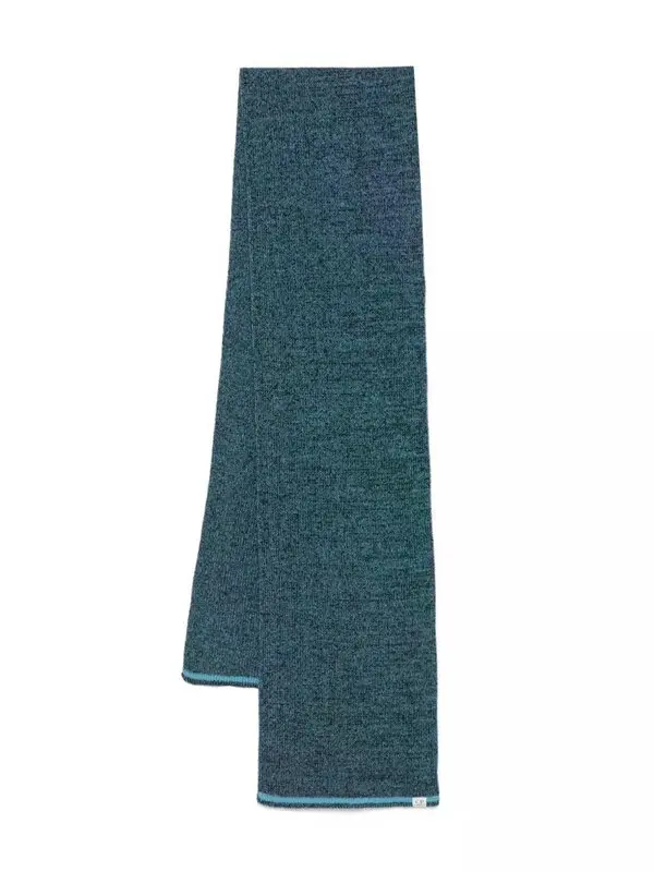 C.P. COMPANY Ribbed-knit Scarf - Blue