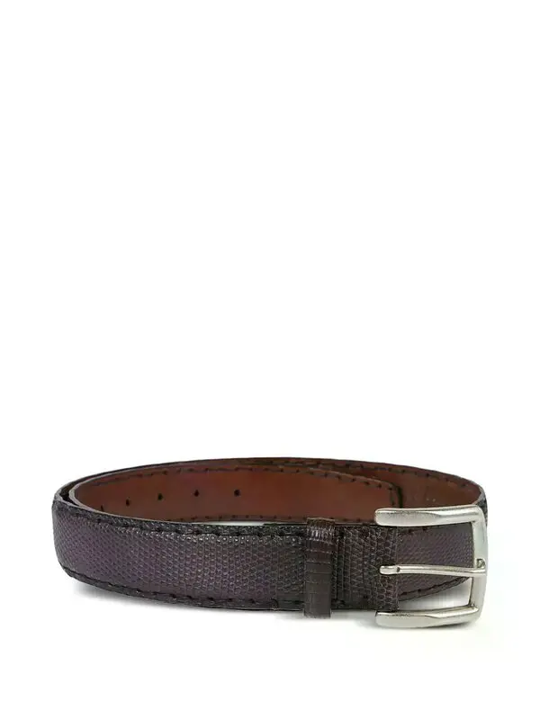 REPTILE'S HOUSE Embossed Leather Belt - Purple