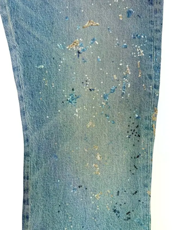 PURPLE BRAND Paint-splatter Jeans - Blue