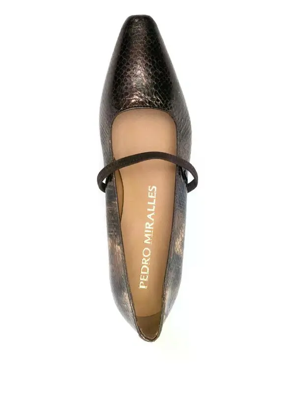 PEDRO MIRALLES 30mm Metallic Leather Pumps