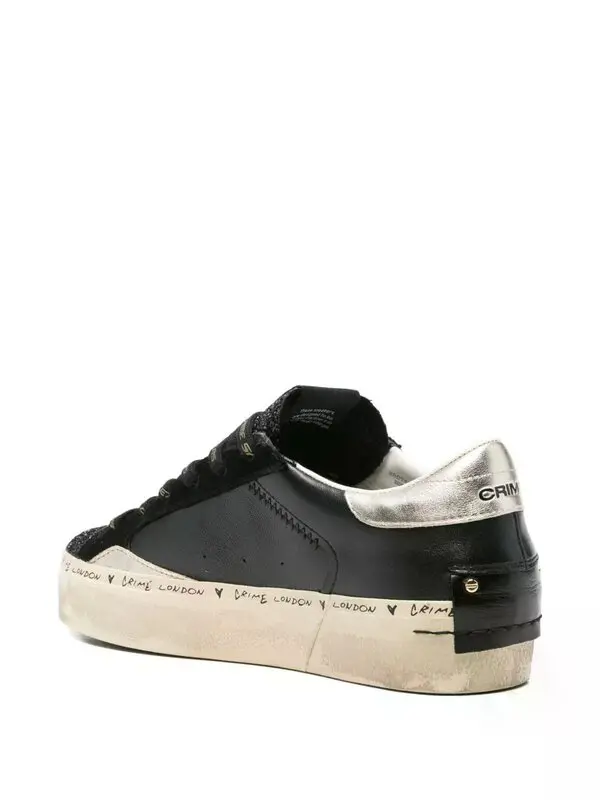 CRIME LONDON Glitter-panel Platform Sneakers