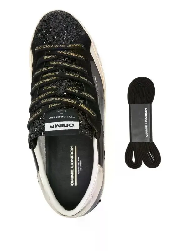 CRIME LONDON Glitter-panel Platform Sneakers