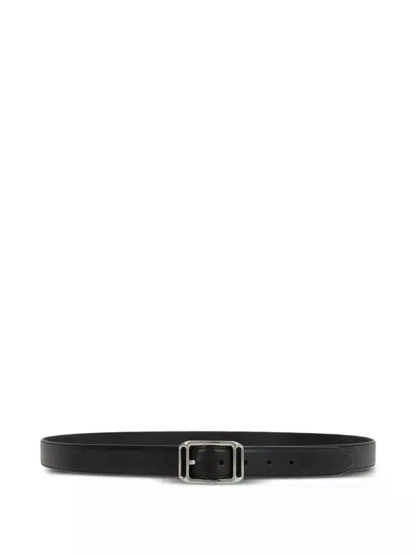 TOM FORD Rectangle-buckle Leather Belt - Black