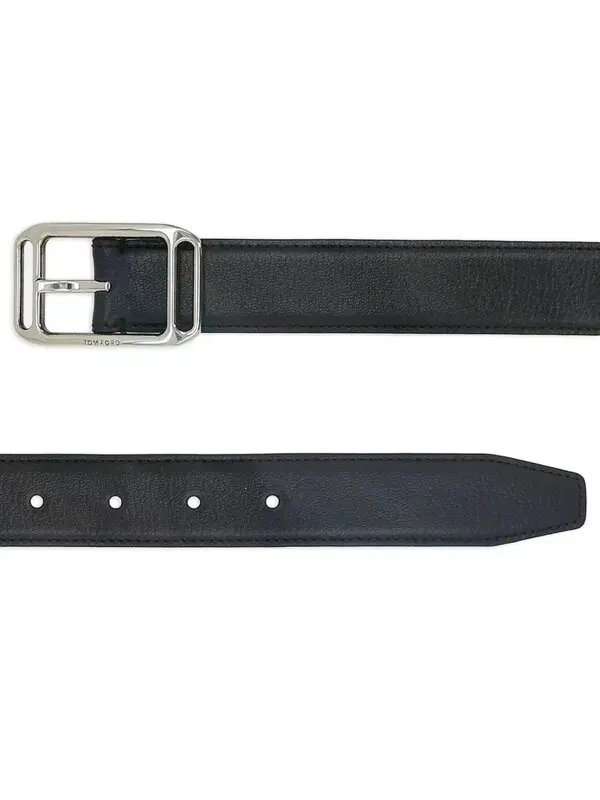 TOM FORD Rectangle-buckle Leather Belt
