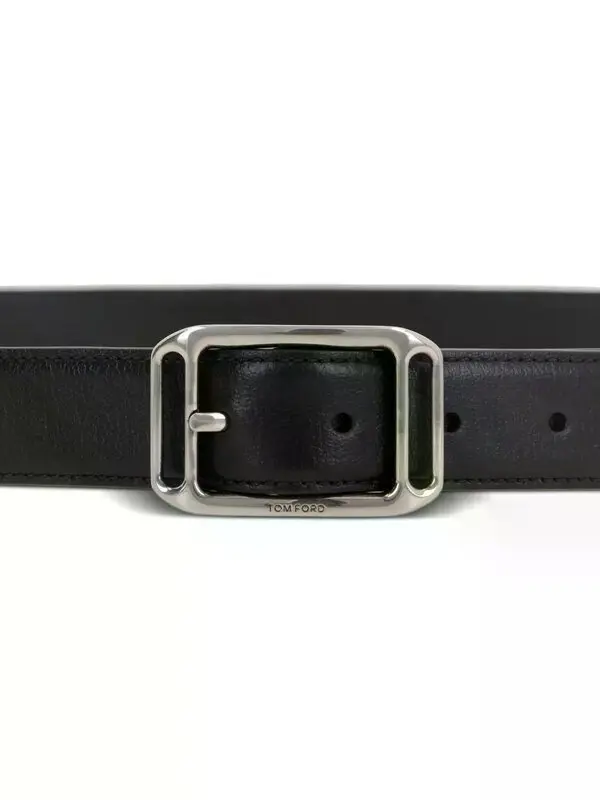 TOM FORD Rectangle-buckle Leather Belt