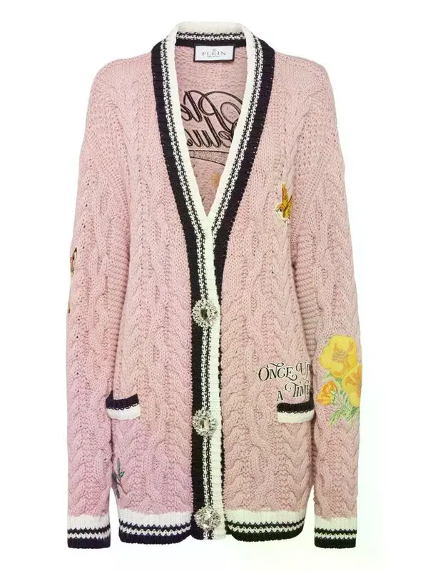 Philipp Plein Cable-knit Cardigan