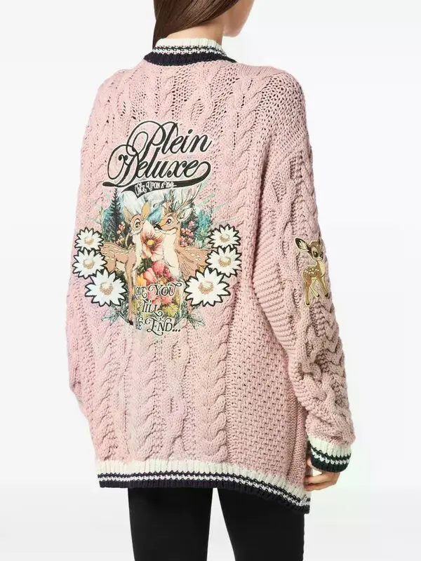 Philipp Plein Cable-knit Cardigan