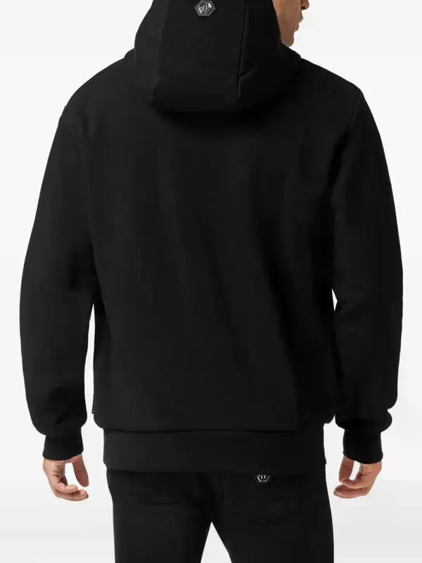 Philipp Plein Crystal-embellished Hoodie - Black