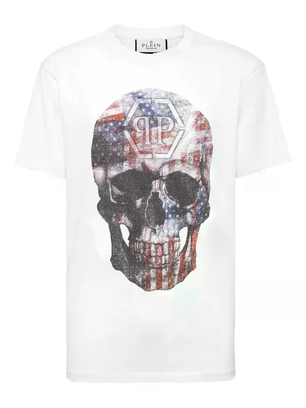 Philipp Plein Skull America T-shirt - White