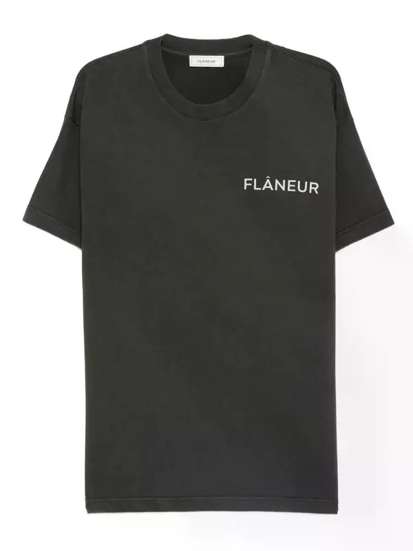 FLANEUR Logo-print T-shirt - Black