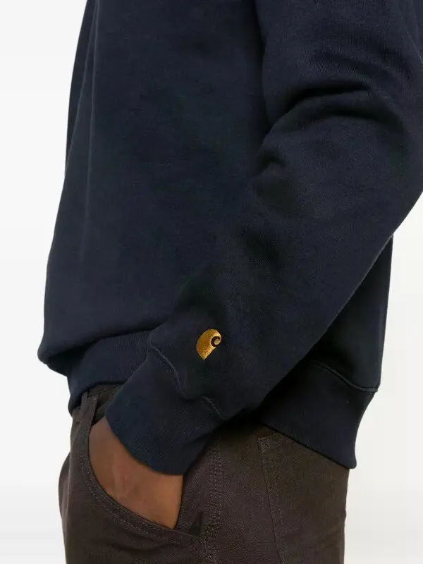 Carhartt Work In Progress Cotton-blend Long-sleeve Sweatshirt - Blue
