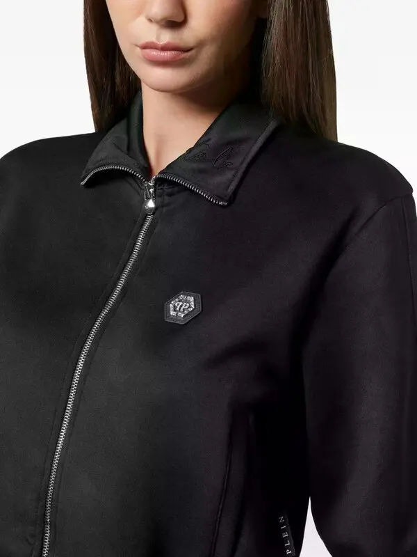 Philipp Plein Zip-fastening Logo Plaque Jacket