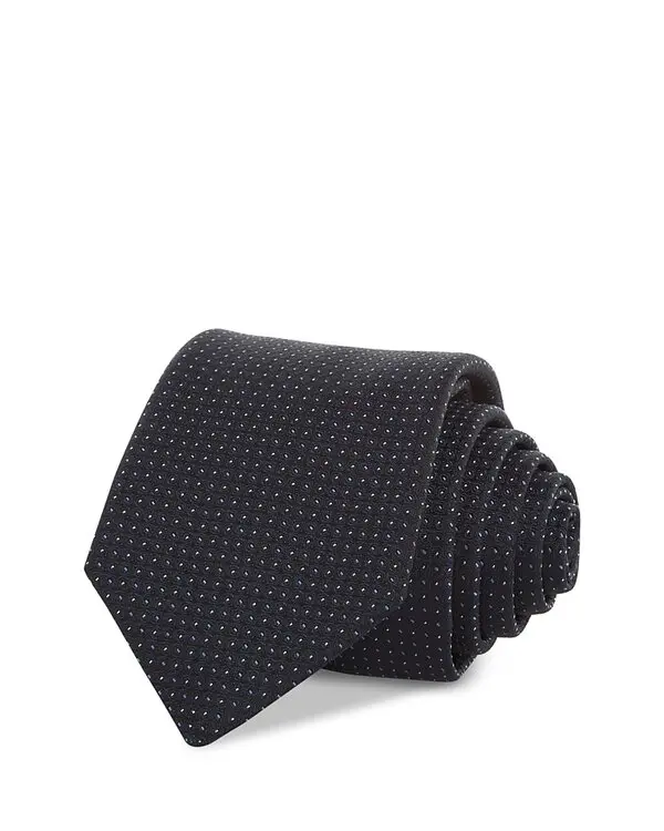 BOSS Classic Spiral Grid Neck Tie - Dark Blue