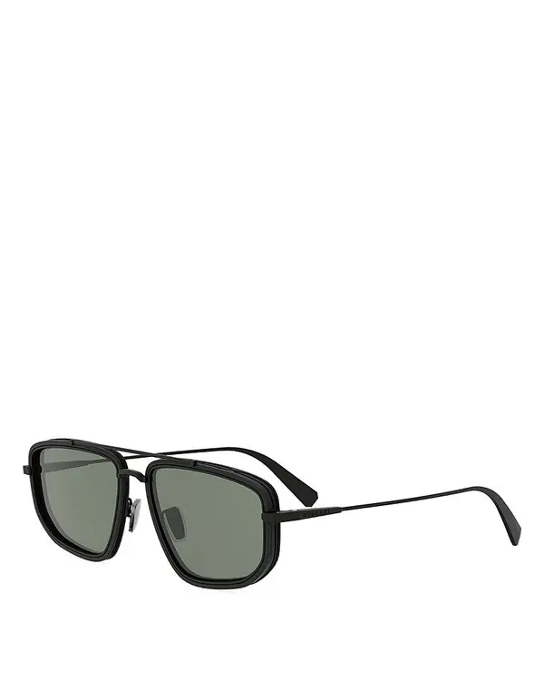 BVLGARI B.zero1 Rectangular Sunglasses 57mm - Mirro Black/green
