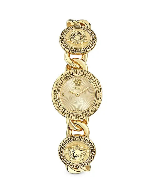 Versace La Greca Stud Icon Bracelet Watch, 28mm - Gold