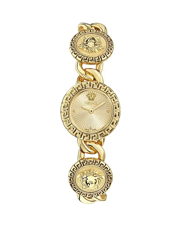 Versace La Greca Stud Icon Bracelet Watch, 28mm - Gold