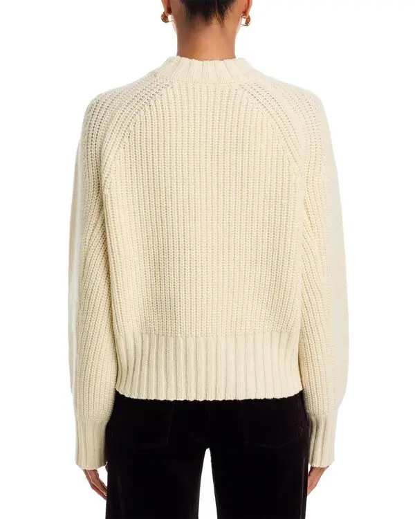 Co Wool-blend Crewneck Cropped Sweater
