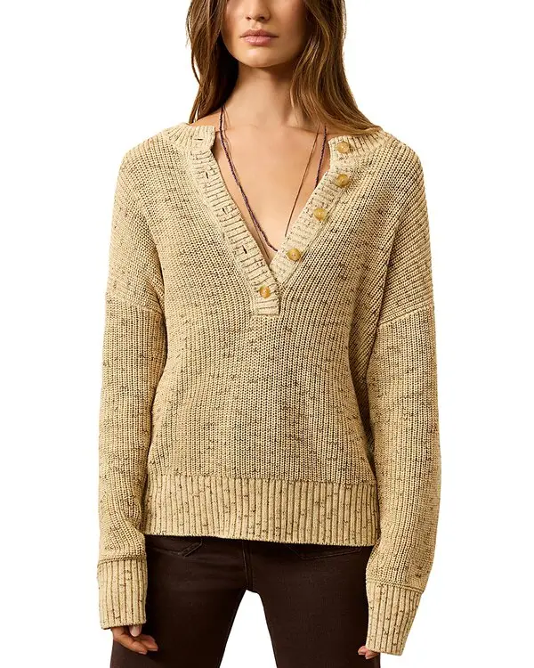 Faherty Brand Fisherman Henley Sweater