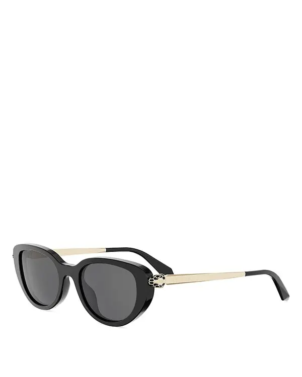 BVLGARI Serpenti Forever Oval Sunglasses, 50mm - Black/smoke