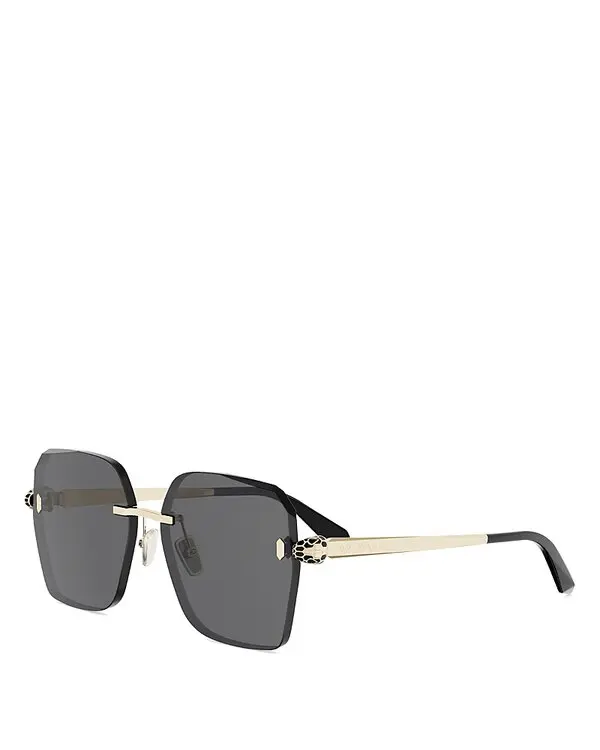 BVLGARI Serpenti Forever Square Sunglasses - Gold/smoke