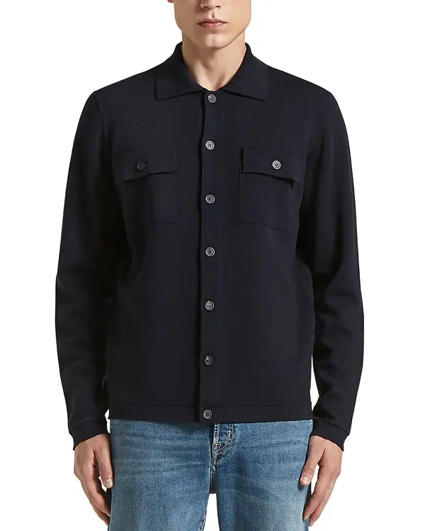 Peserico Wool Button Front Shirt