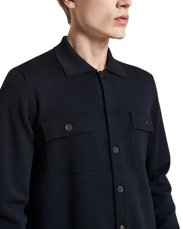 Peserico Wool Button Front Shirt