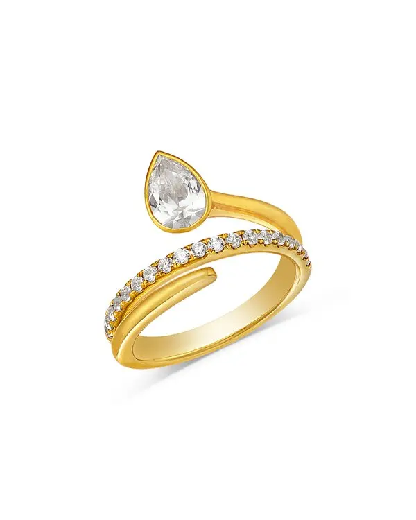 Bloomingdale'S 14k Yellow Bypass Ring With Lab Grown Diamonds - Gold