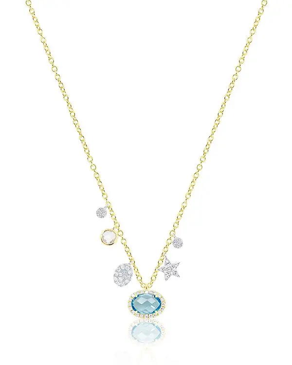 Meira T 14k White & Yellow Multi Charm Pendant Necklace - Gold