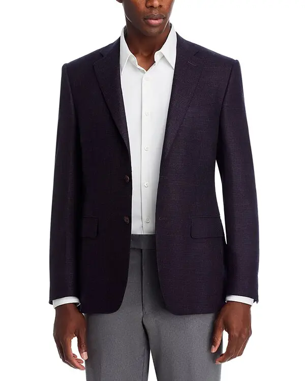 Canali Siena Melange Textured Sport Coat Regular Fit