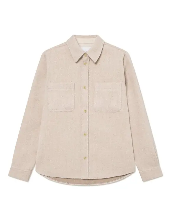 LES DEUX Lennon Boucle Shirt Jacket - Ivory