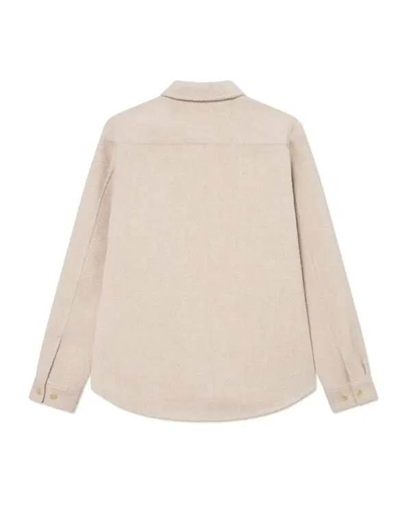 LES DEUX Lennon Boucle Shirt Jacket - Ivory