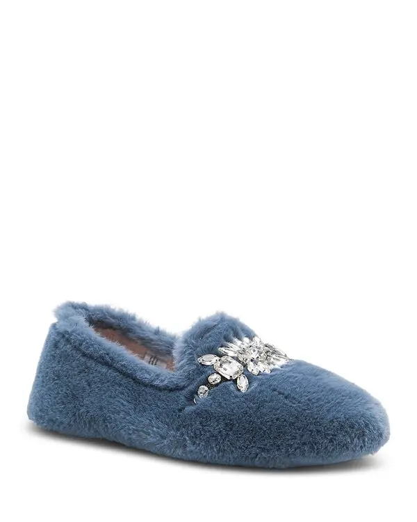 Free People Slumber Party Loafer Slippers - Dark Azure