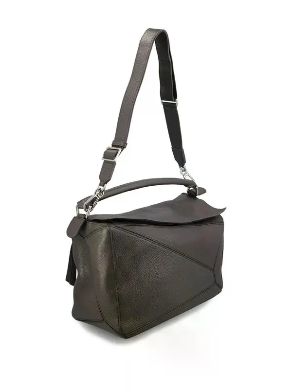 Loewe Large Puzzle Leather Tote Bag - Grey