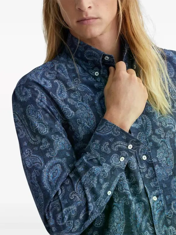 Brunello Cucinelli Paisley-print Cotton Shirt