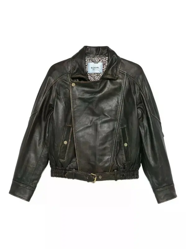 BLUGIRL Asymmetrical Leather Jacket