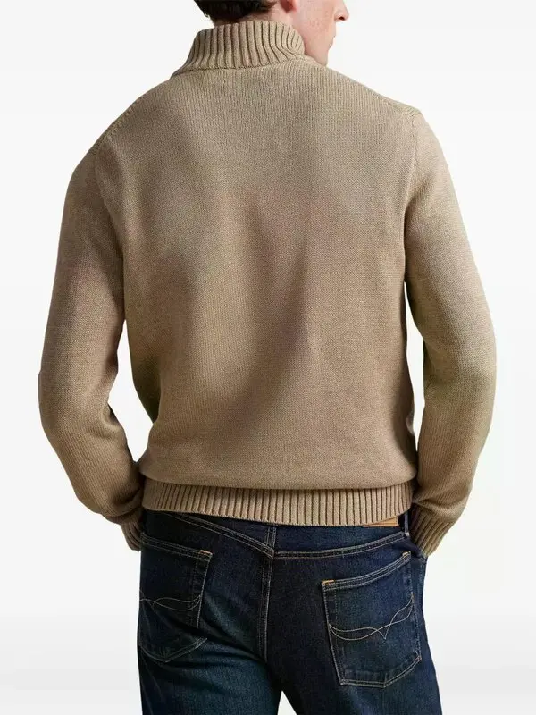 Polo Ralph Lauren Half-zip Cotton Sweater - Neutrals
