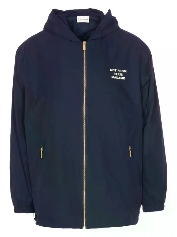 Drole De Monsieur Hooded Slogan Jacket
