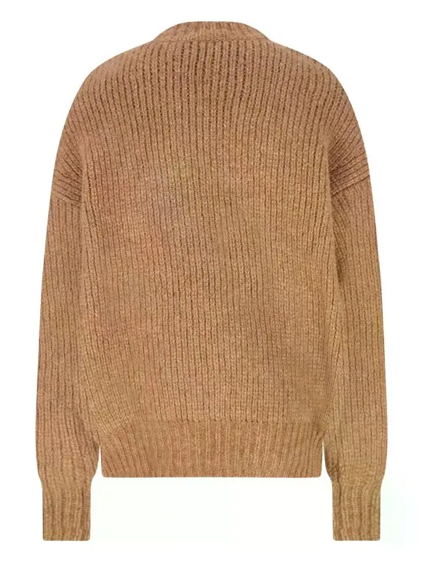 Saint Laurent Ribbed Crew-neck Sweater - Brown
