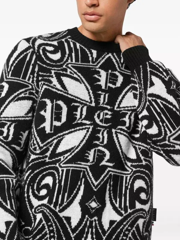 Philipp Plein Lambswool Pullover Sweater
