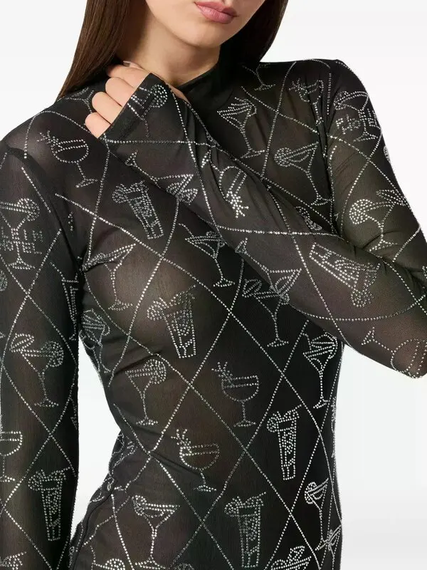 Philipp Plein Crystal-embellished Mini Dress