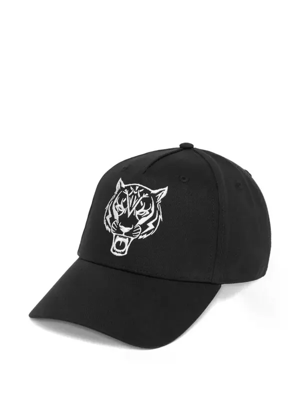 PLEIN SPORT Tiger-embroidered Baseball Cap - Black