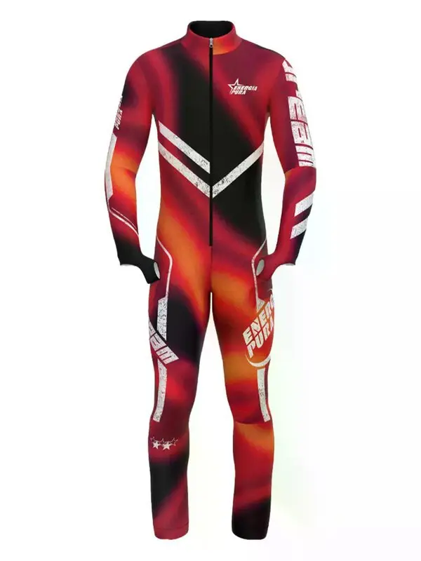 ENERGIA PURA Flame-print Racing Jumpsuit