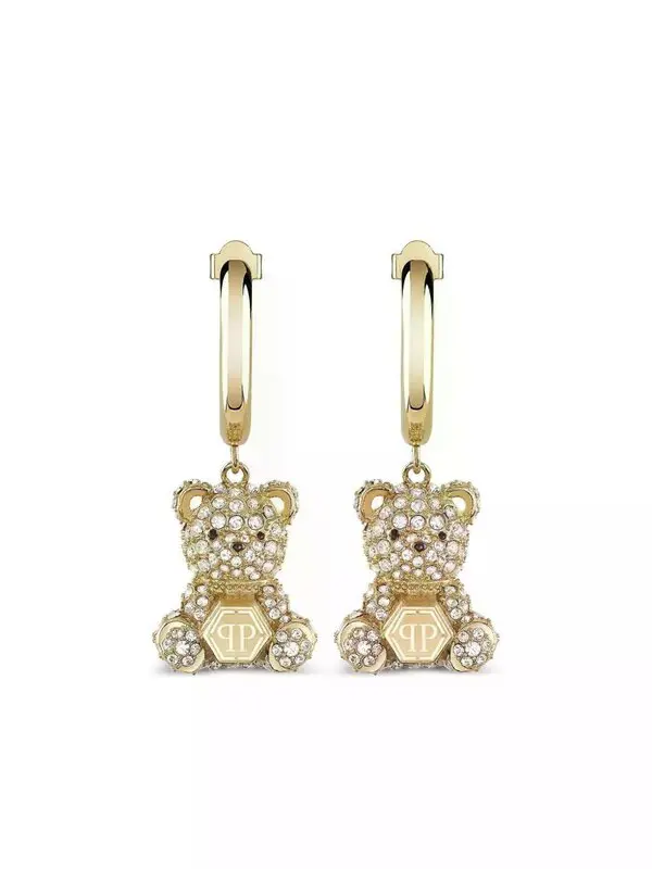 Philipp Plein Teddy Valentine Hoop Earrings - Gold