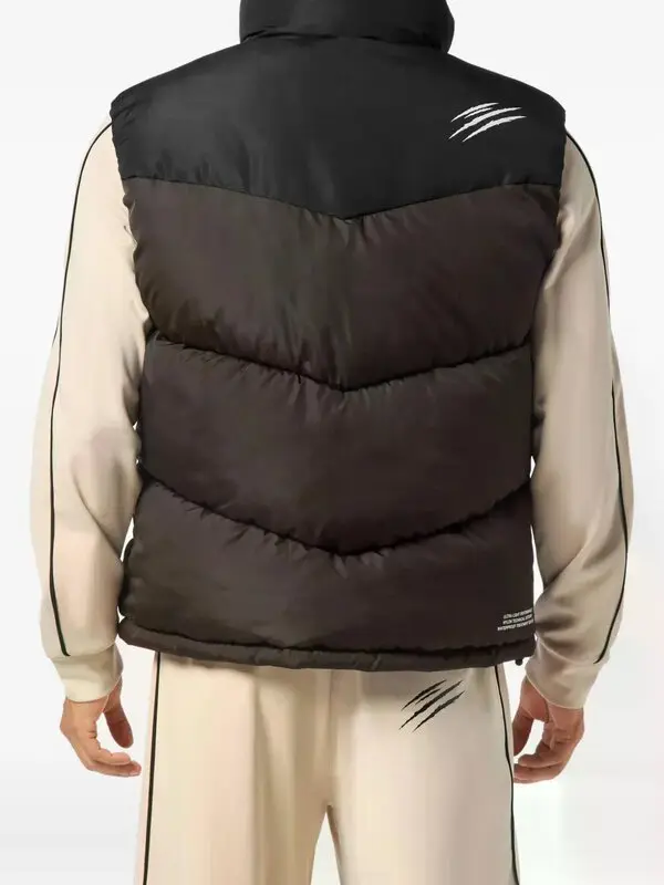 PLEIN SPORT Claw-print Quilted Gilet - Brown