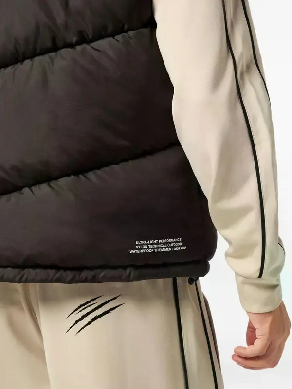 PLEIN SPORT Claw-print Quilted Gilet - Brown
