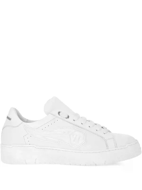 Philipp Plein Flame-logo Leather Sneakers